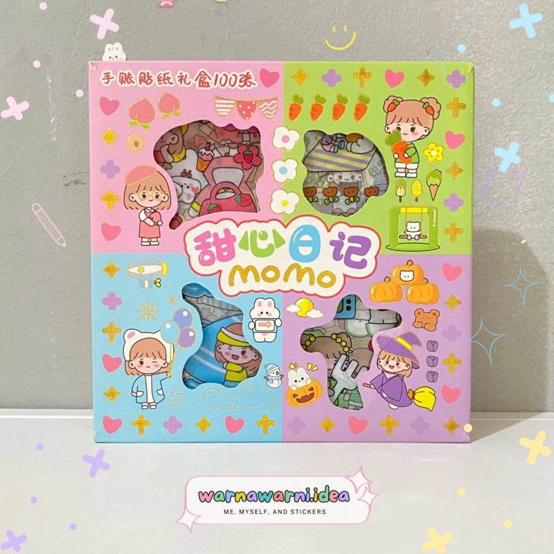 Momo Sticker 100Pcs Waterproof Per Box - Momo Sticker | Tumblr Diary ...