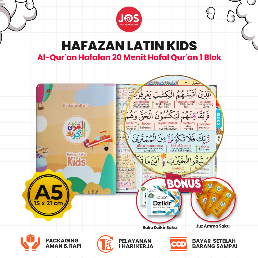 Hafazan Kids Quran Complete with Latin Transliteration and Word ...