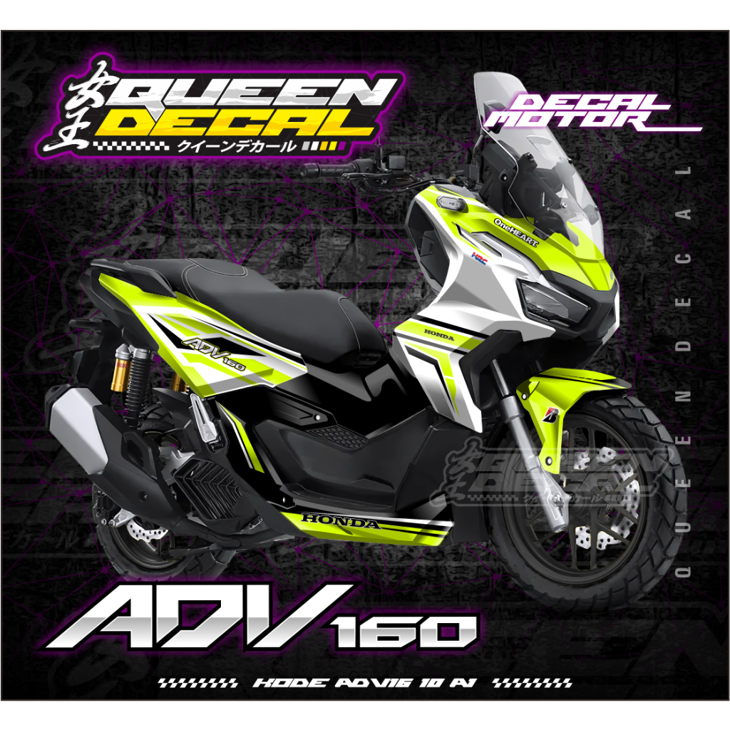 New Honda ADV160 Motorcycle Variation Sticker Decal Simple FullBody ...