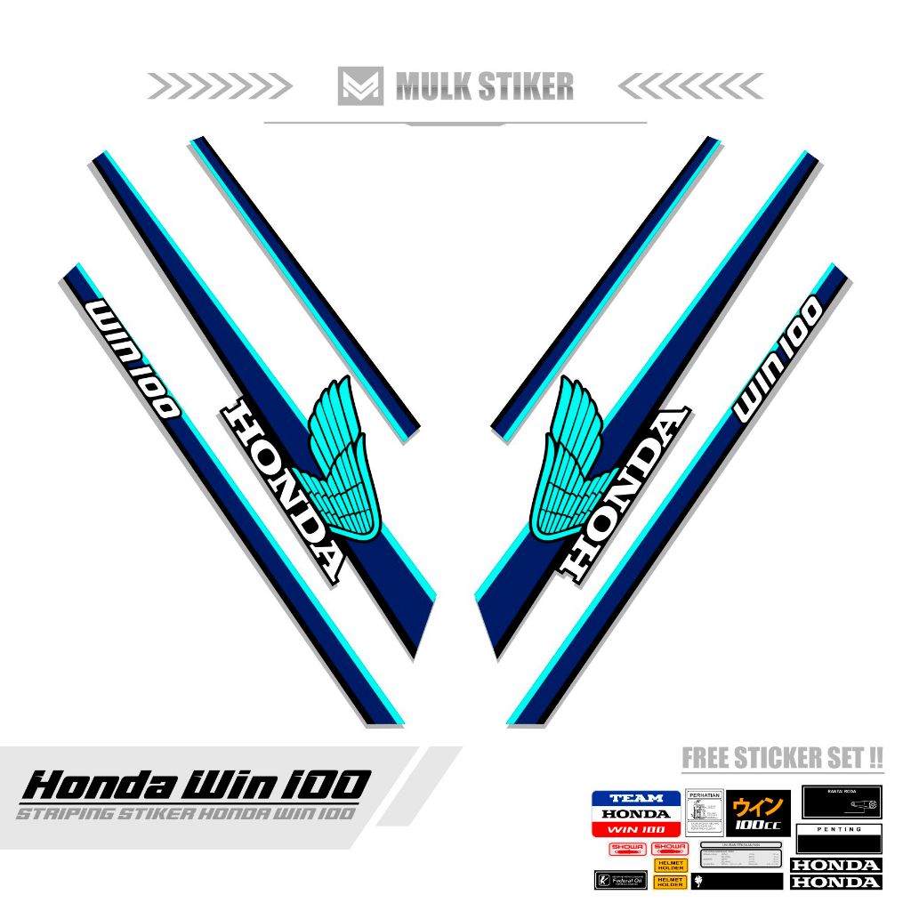 STRIPING HONDA WIN / MTF 16 / STICKER WIN 100 / STICKERS WIN / STICKERS ...