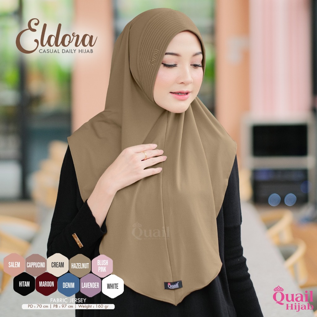 Eldora Hijab Daily original Quail Hijab Instant Jersey original Quail Eldora Quail Hijab Instant ...