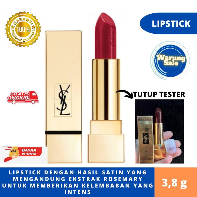 Ysl ROUGE PUR COUTURE FULLSIZE ORIGINAL TUTUP TESTER WITH BOX | Shopee ...