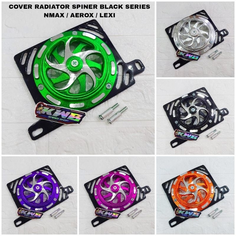 Cover radiator spinner black series nmax old nmax new aerox old aerox ...