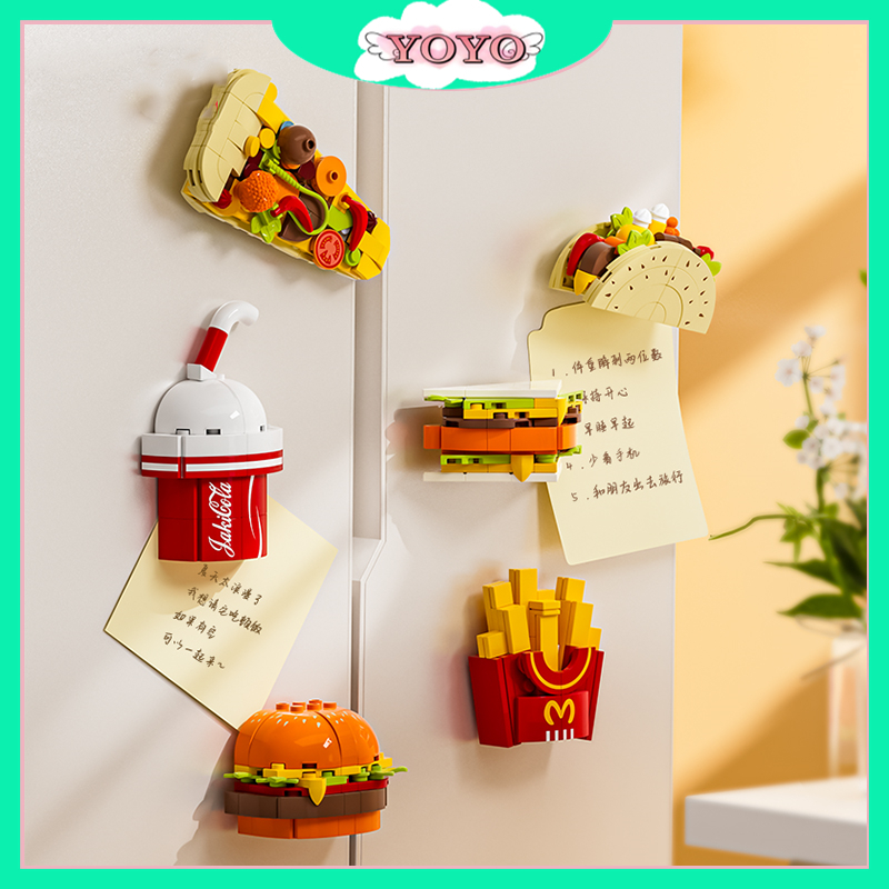 Yoyo DIY Miniature Food Block Toy Fridge Magnet 3D Block Block Cute ...