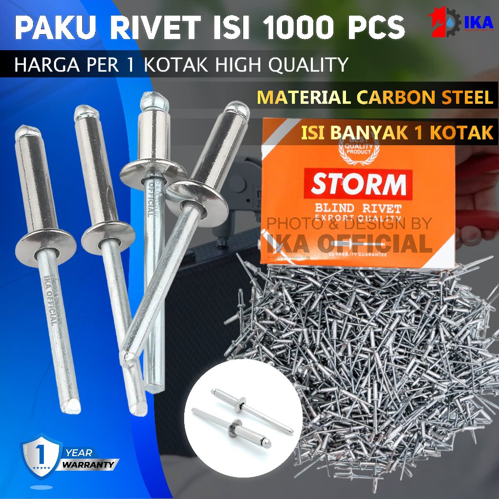 Rivet Nails Rivetti 440 Size 3.2mm x 11mm Contents 1000pcs 1 Box Of ...