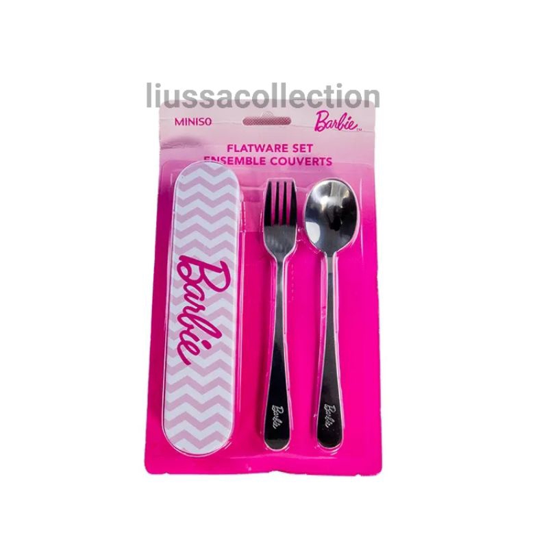 Miniso Cutlery - Barbie Collection Flatware Set (Fork & Spoon) | Shopee ...