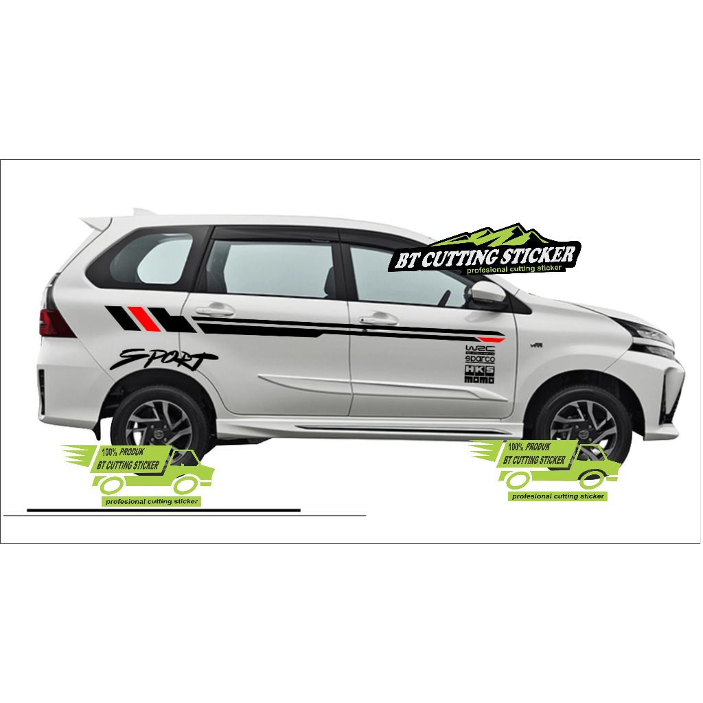 Toyota avanza car stickers, cutting stickers, side body variations ...