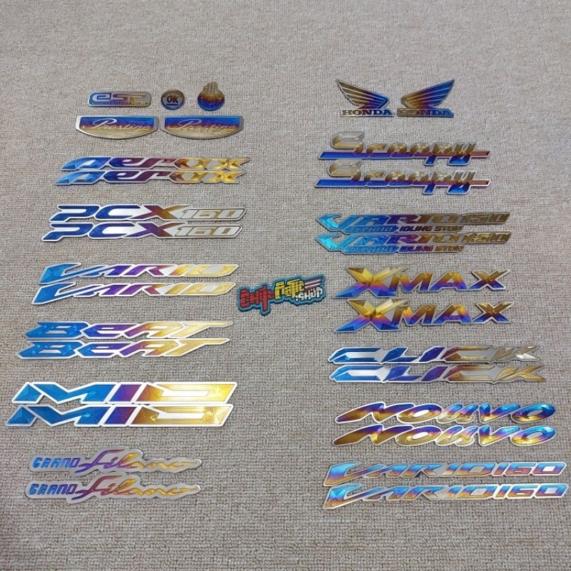 Mio Vario Click Beat Scoopy Wave Titanium Emblem Nmax Aerox pcx 160 ...