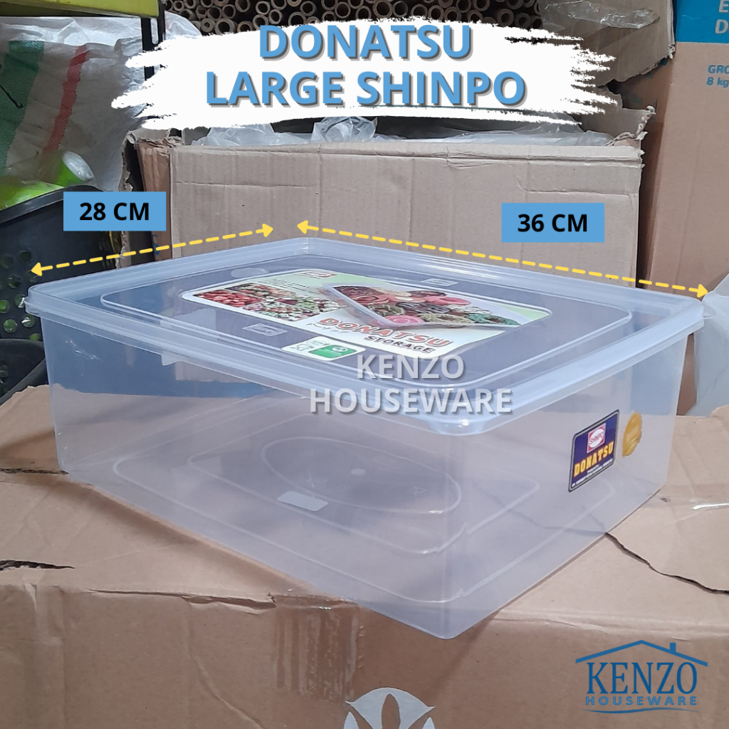 Shinpo Plastic Donut Box Donatsu Food Container Medium Large | Shopee ...