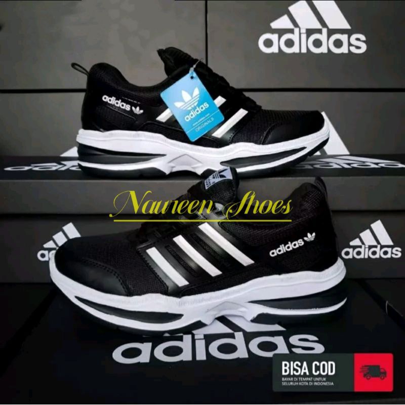 HITAM Sneaker Shoes For Men Women School full Black Sport Running ...