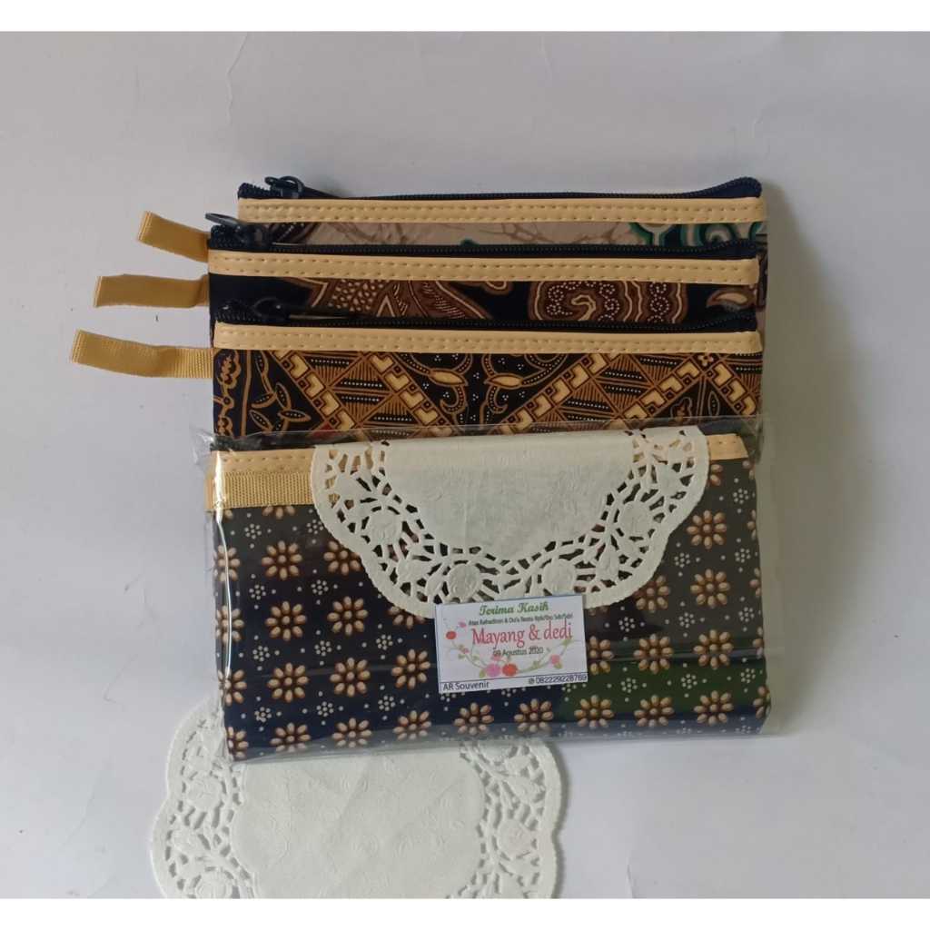 Wedding Souvenir Mother's Batik Wallet 19x11 cm/HP Pencil Case free ...