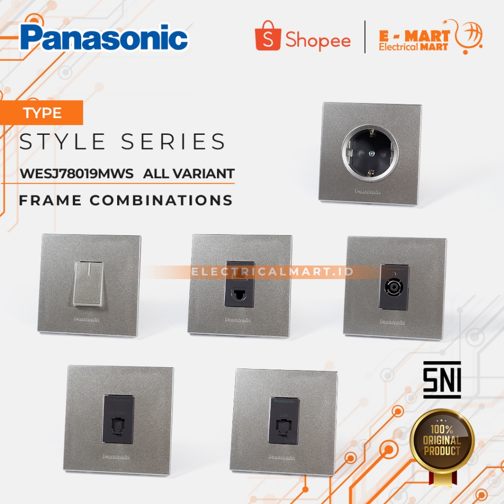 Panasonic Glow In the Dark Wall Switch and Socket WESJ 78019 MWS All ...