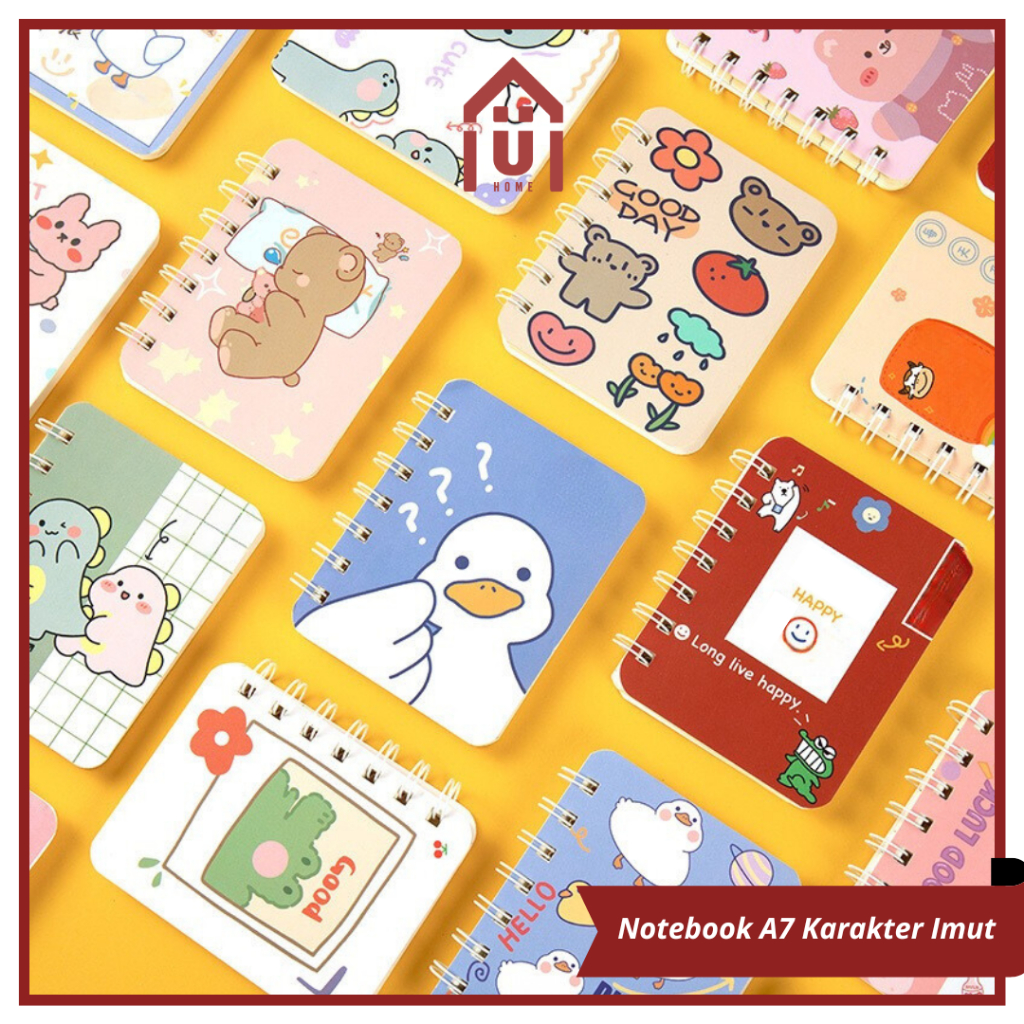 Uniso - NOTEBOOK A7 CUTE CHARACTERS SMALL NOTEBOOK CARTOON IMAGE MINI ...