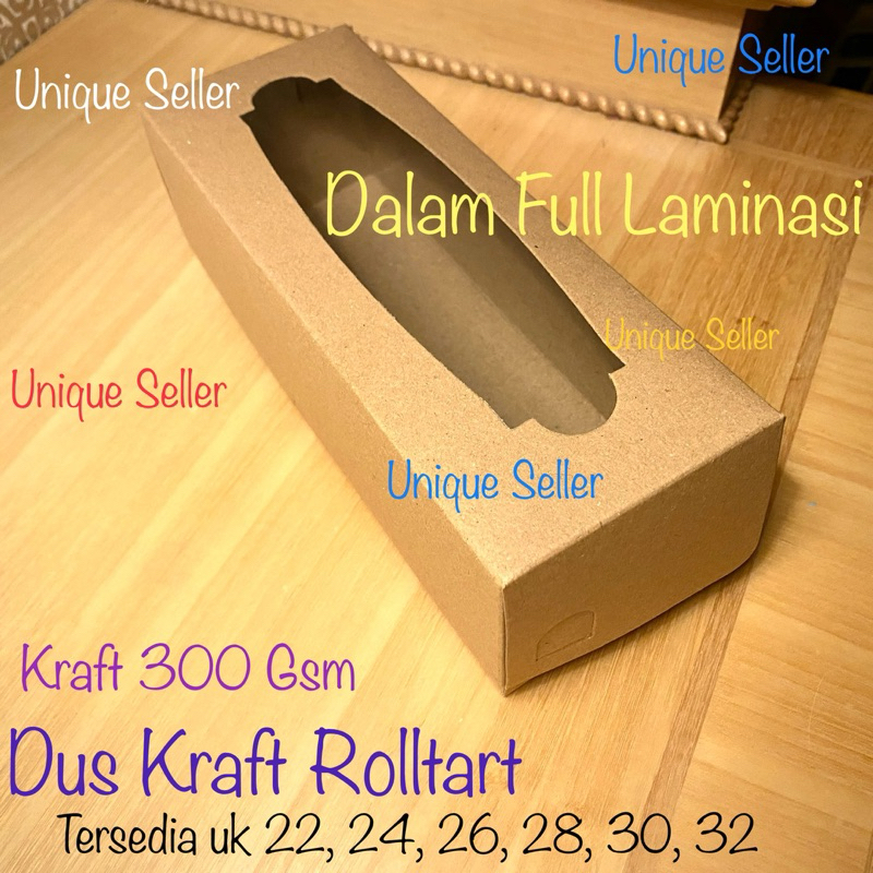[Contains 10] Tart Roll Box Box 22 24 26 28 30 32 Kraft FULL Laminated ...
