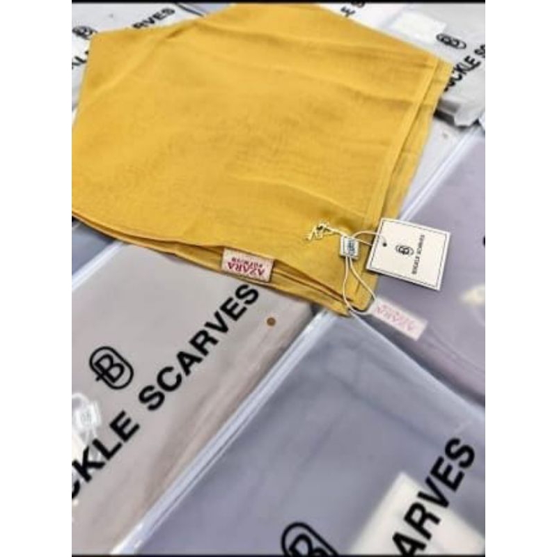 Azara premium Hijab plain rectangular headscarf premium azara ...