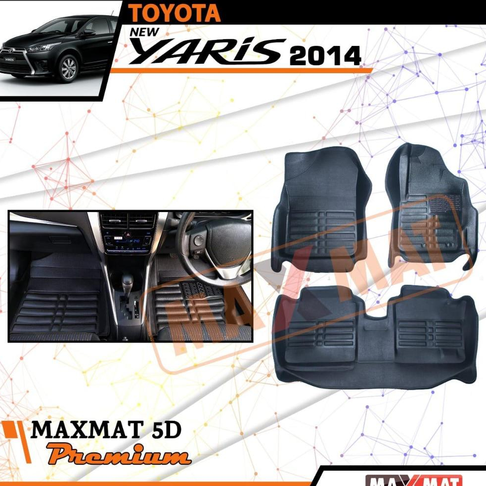 Toyota New Yaris 2014 5D Car Mat Carpet - 5D Car Mat (2Row) | Shopee Malaysia
