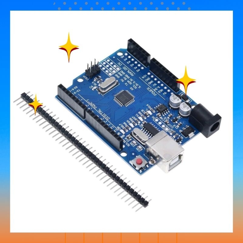 Arduino Uno R3 Smd Ch340 Chip Atmega328p Shopee Malaysia