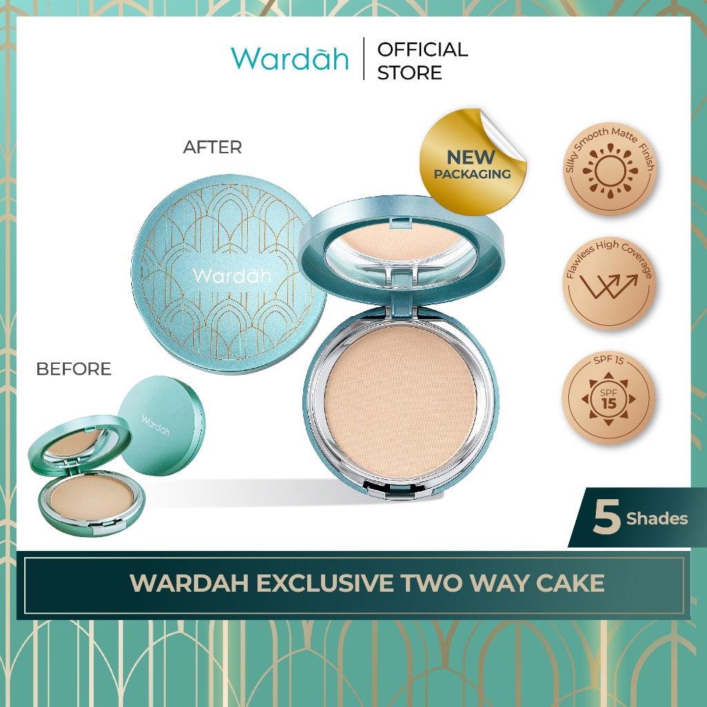 Wardah Exclusive Two Way Cake Powder SPF 15 | Wardah TWC Powder ...