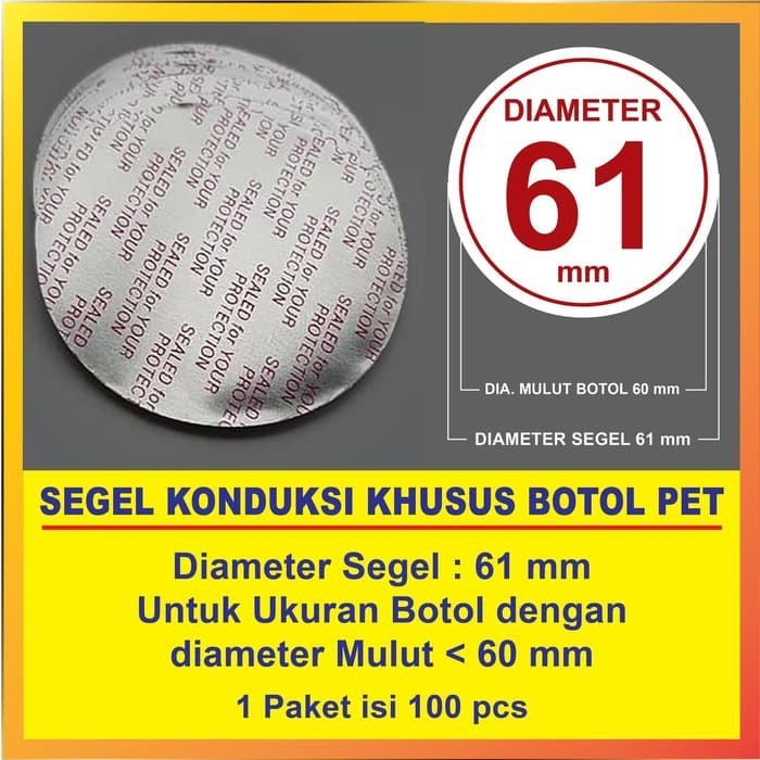 Aluminum Foil PET Bottle Diameter 61 mm (Contains 100 pcs) | Shopee ...