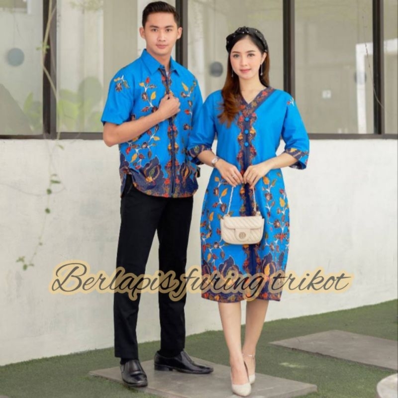 PREMIUM BATIK COUPLE DRESS MJ001 / BATIK DRESS / BATIK COUPLE | Shopee ...