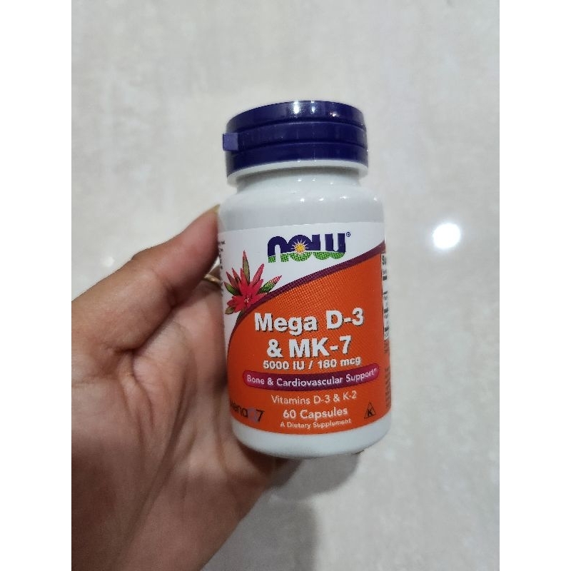 Now Foods Mega D3 & Mk-7 60 Caps Vitamin D3 5000 IU & K2 | Shopee Malaysia