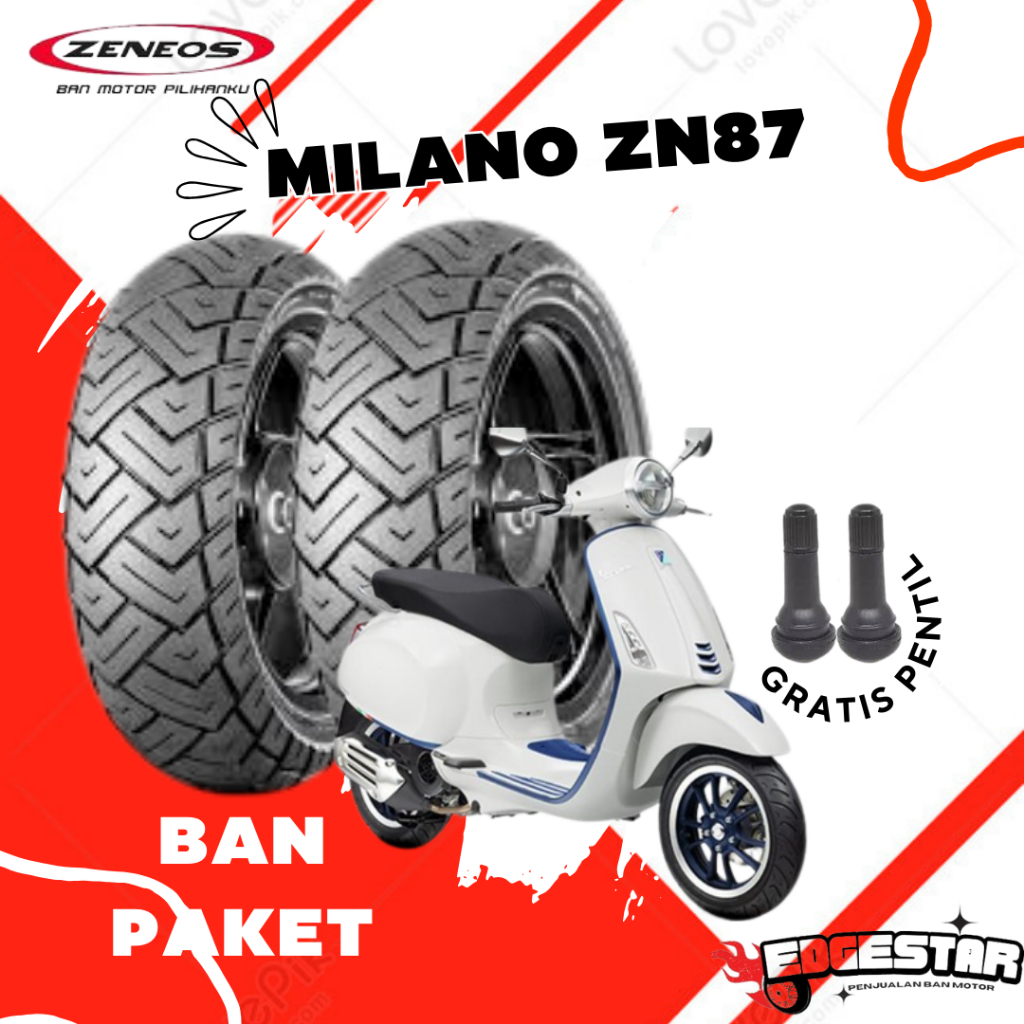Zeneos MILANO TUBELESS RING 12 Pair/Unit Size Variant VESPA MATIC ...