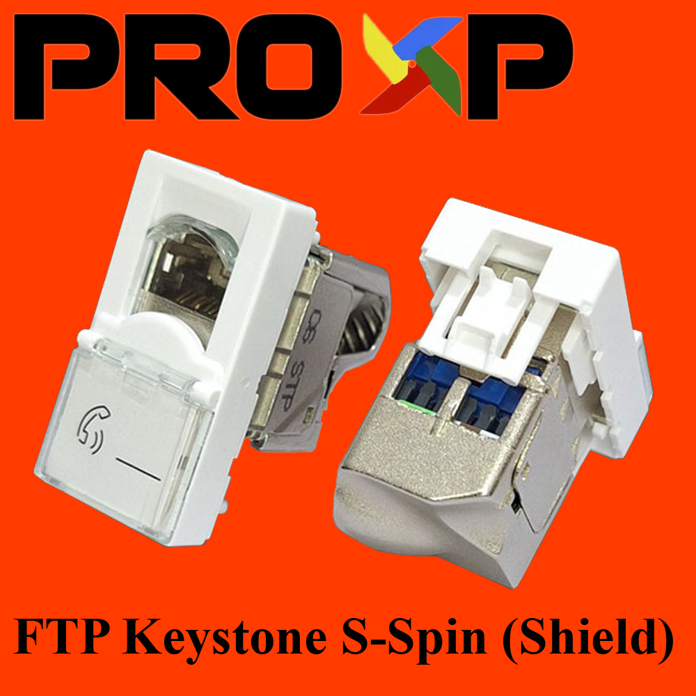 Proxp Modular Jack FTP Keystone S-Spin Shield Tolless RJ45 Cat 6 | Shopee Malaysia