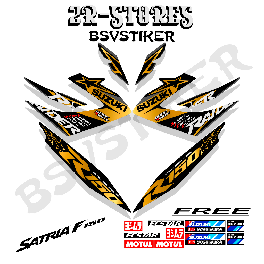 Striping suzuki raider 150, 2014 - 2015 sku2 star satri fu facelift ...
