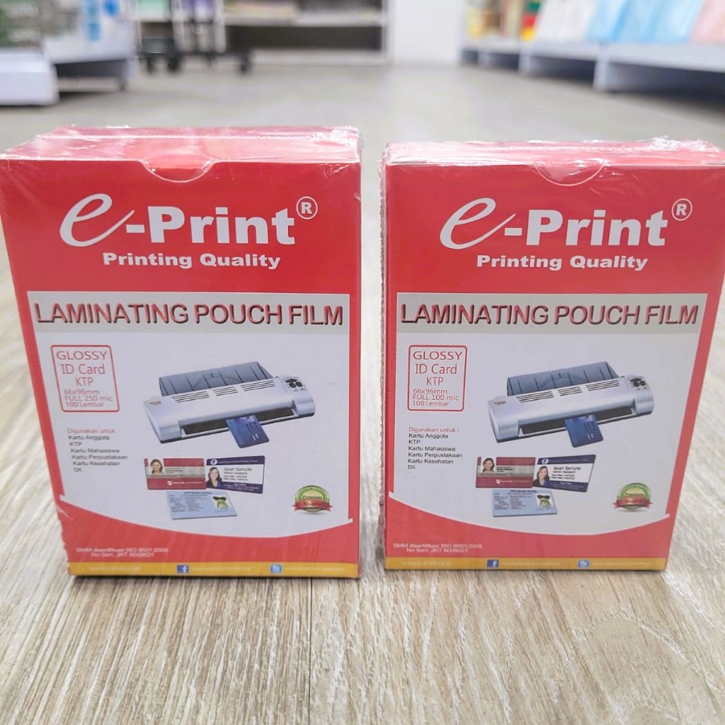 Laminating Pouch Film KTP / ID Card Plastic Laminating KTP Size / ID ...