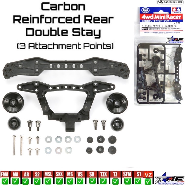 TAMIYA 15412 CARBON REINFORCED REAR DOUBLE ROLLER STAY | Shopee Malaysia