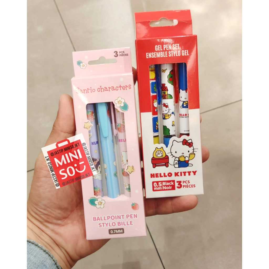 Miniso x SANRIO Black Ink Gel Pen SANRIO Collection (3pcs Contents ...
