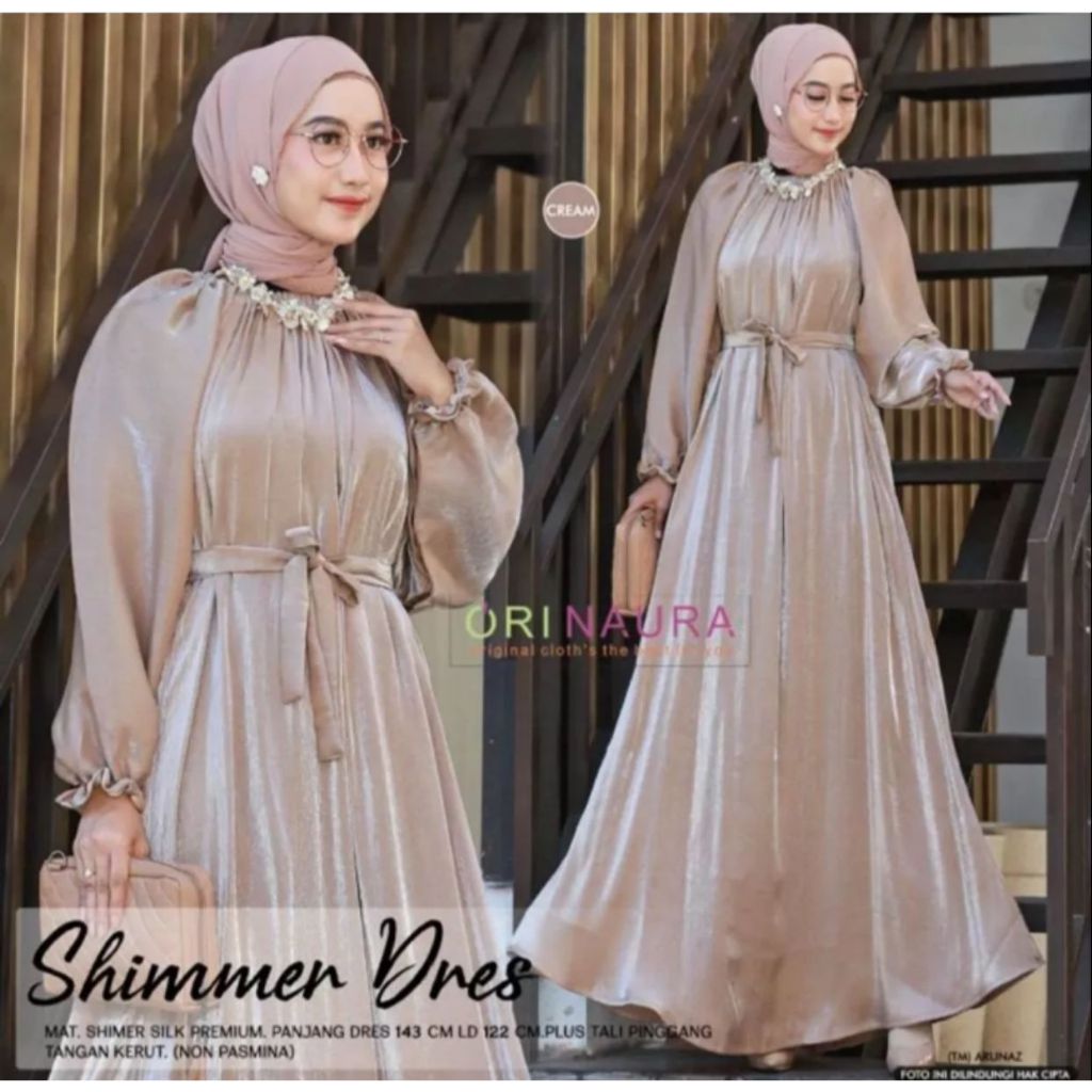 Shimmer Dress Latest Women's Gamis Clothes for Eid 2024 Cradenza ...