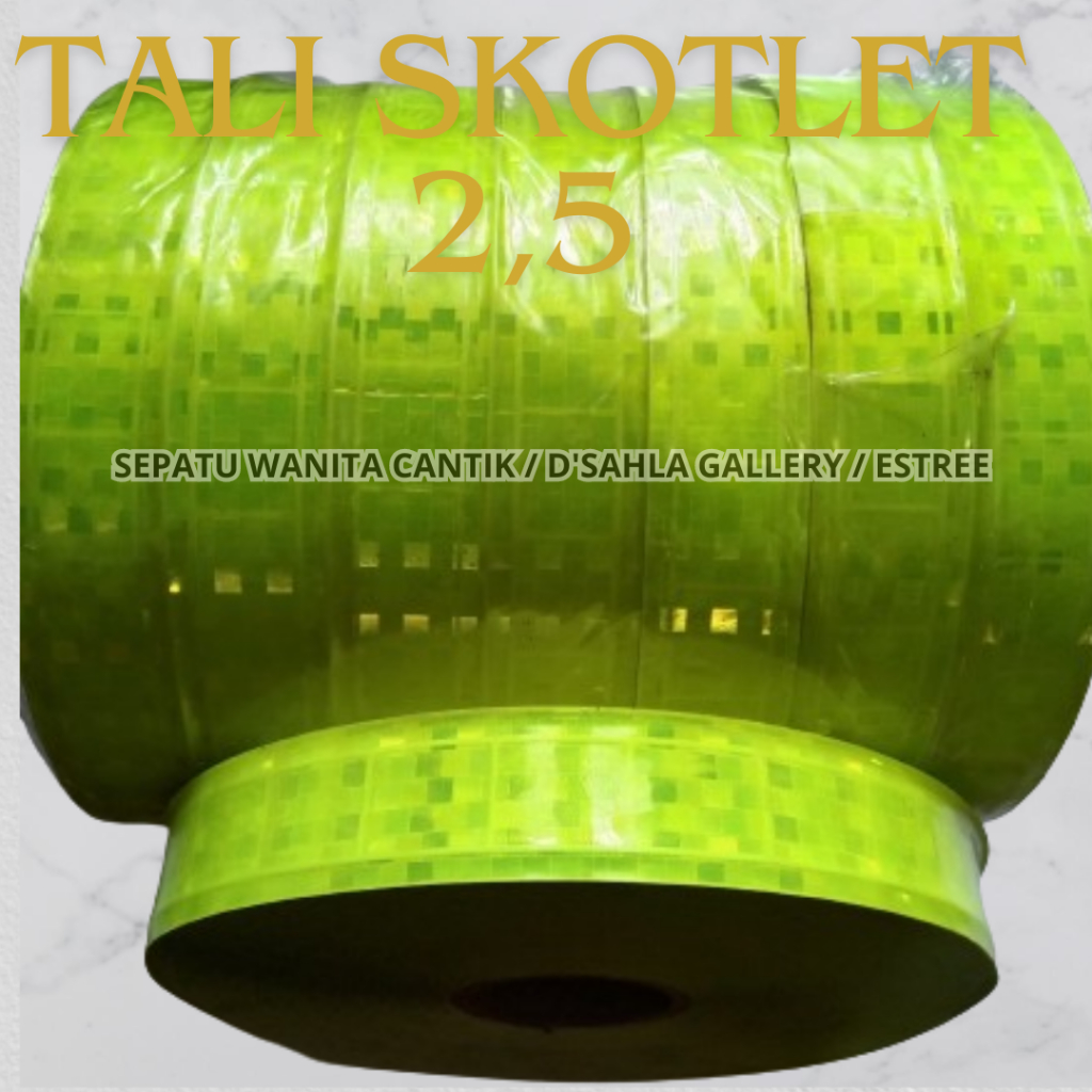 HIJAU STABILO 2.5cm Wide Pleated Rope/Velvet Ribbon Highlighter Green ...