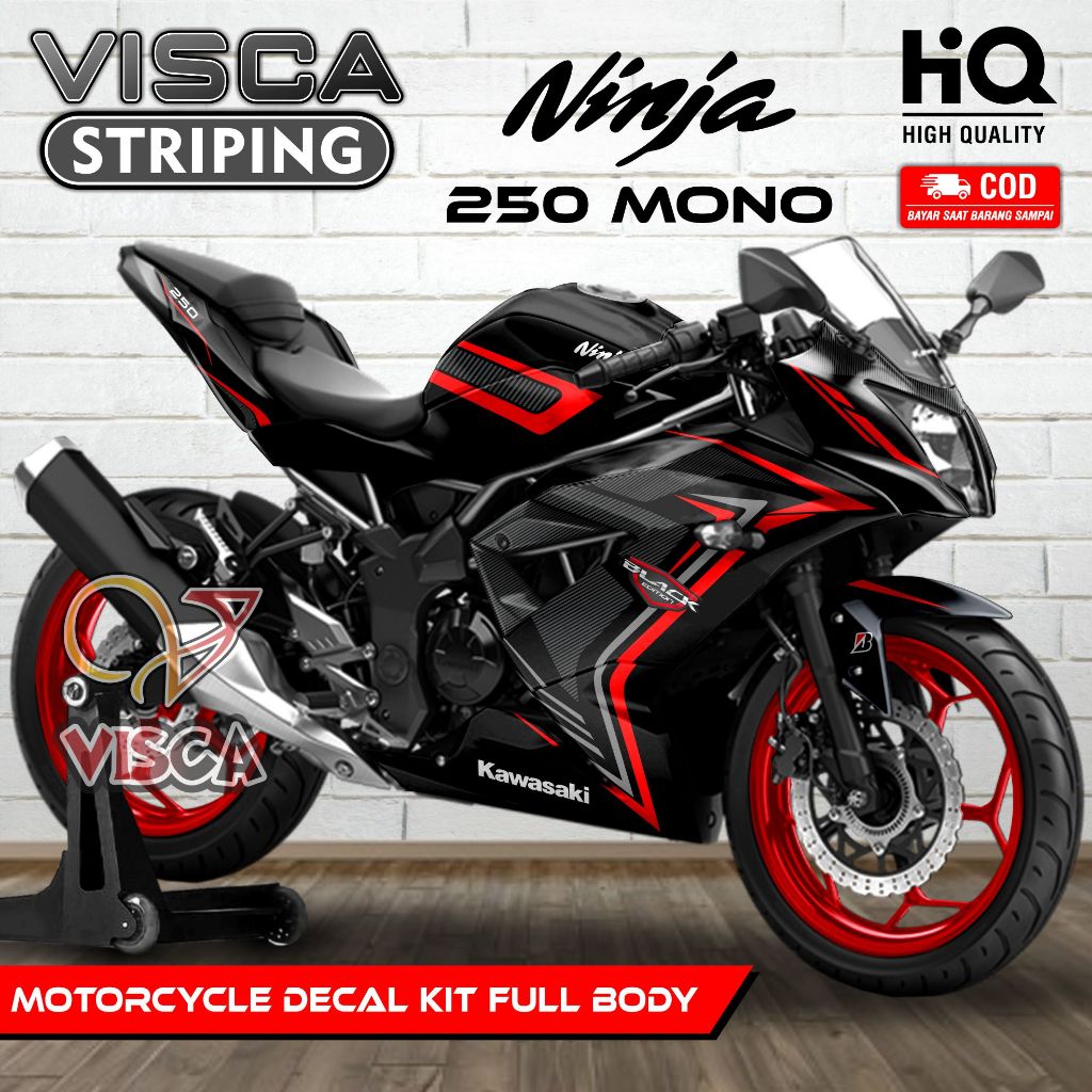 Decal Ninja 250 Mono Full Body - Sticker Motorcycle Ninja Mono 250RR ...