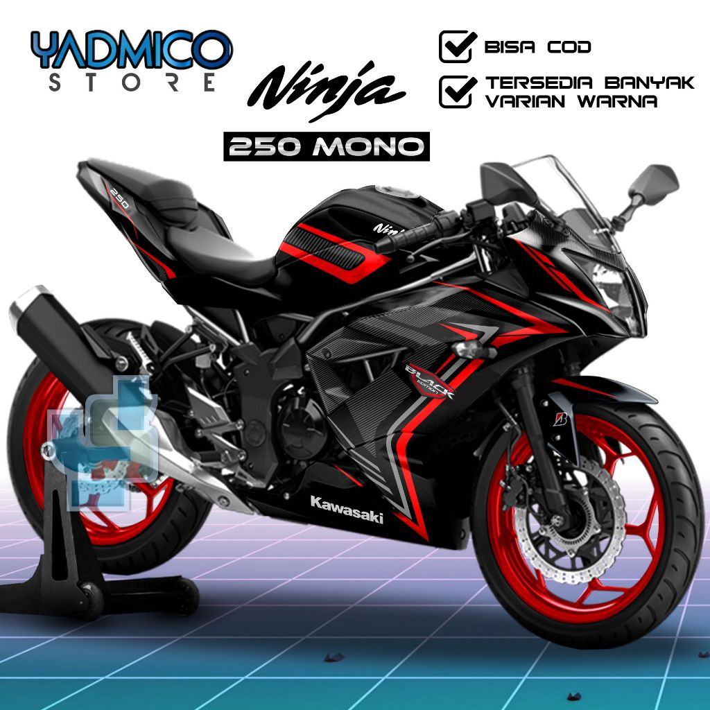 Ninja 250 Mono Full Body Decal / Kawasaki Ninja 250RR Mono Sticker ...