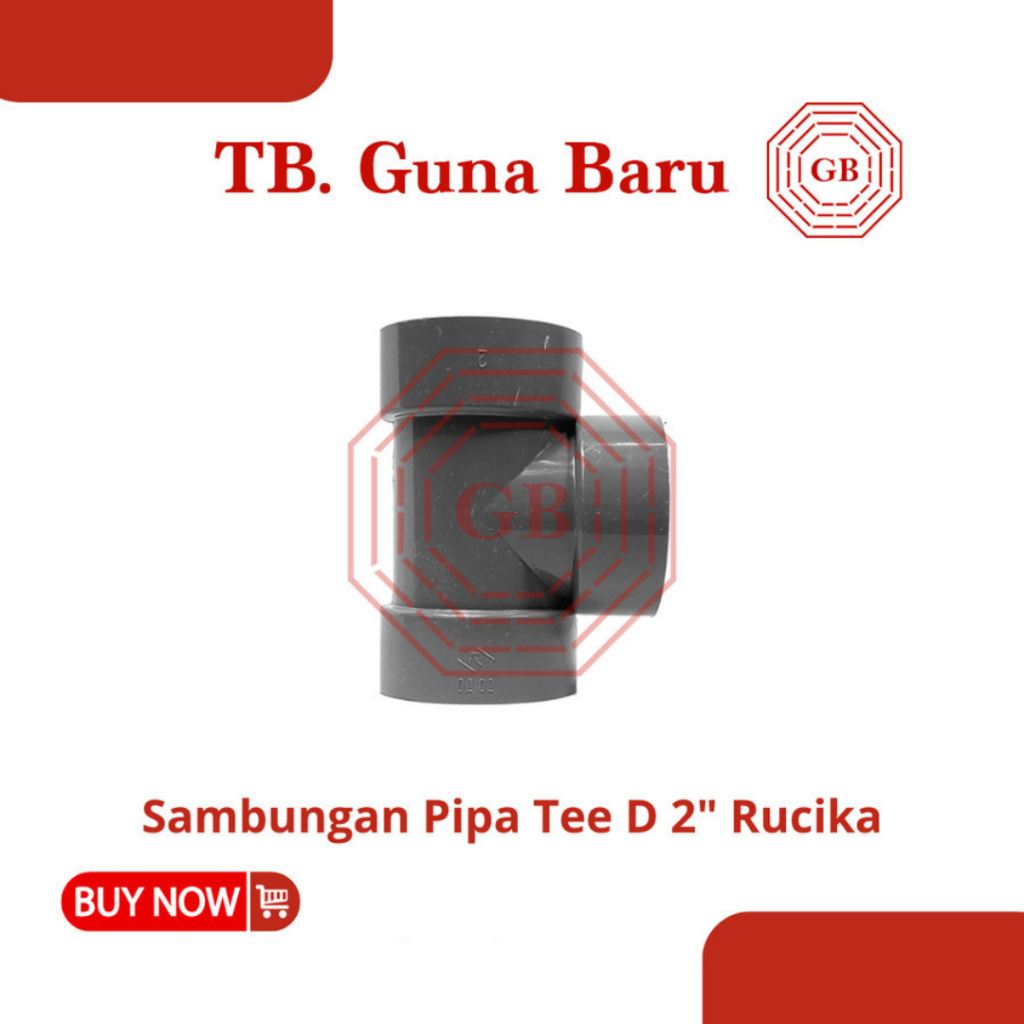 Pipe Connection Tee D DT 2" Tee D 2 Inch PVC Rucika | Shopee Malaysia
