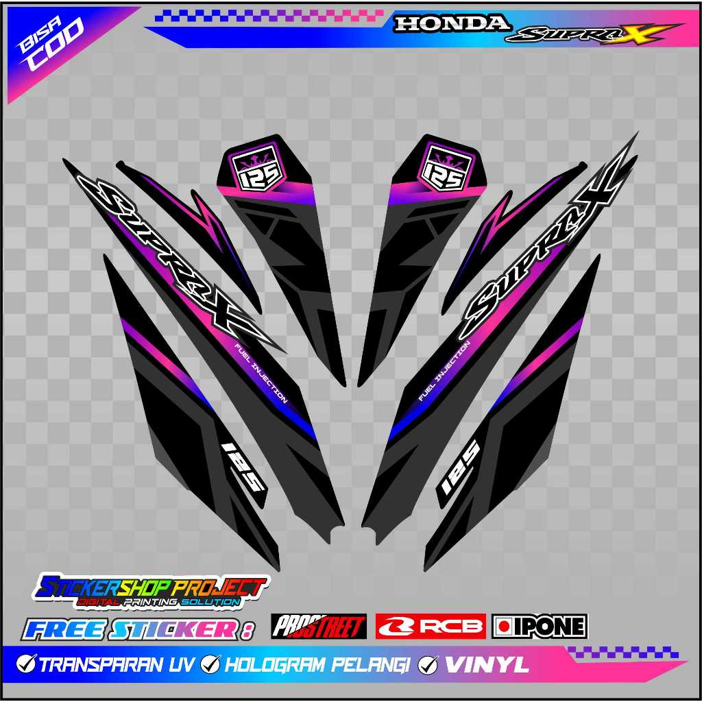 Honda SUPRA X 125 Variation STRIPING/HONDA SUPRA X 125 Motorcycle LIST ...