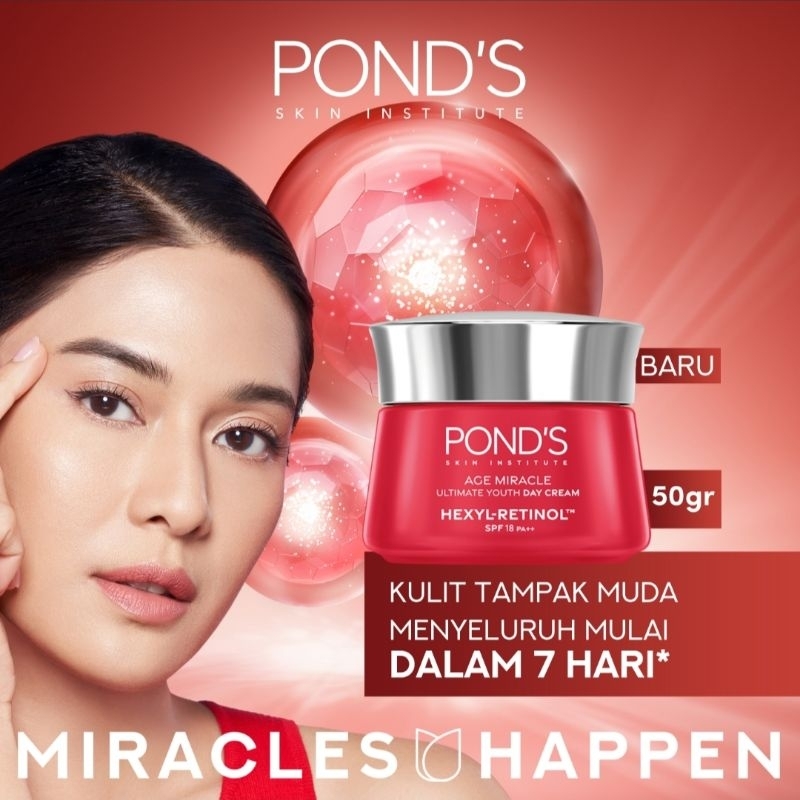 (POND'S) Ponds Age Miracle Ultimate Youth Day Cream Jar 50g () | Shopee ...