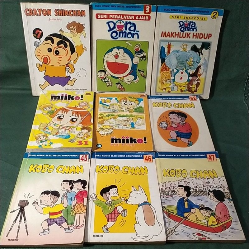 Comic draw title sinchan/dora emon/miiko/kobochan, original used | Shopee Malaysia
