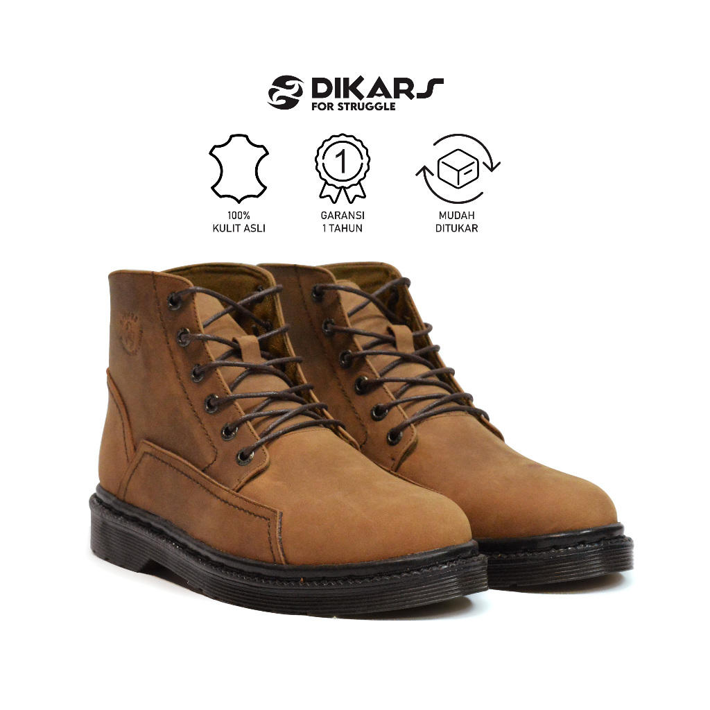 Dikars - Spartan Dockmart Crazy Horse Brown Boots | Shopee Malaysia
