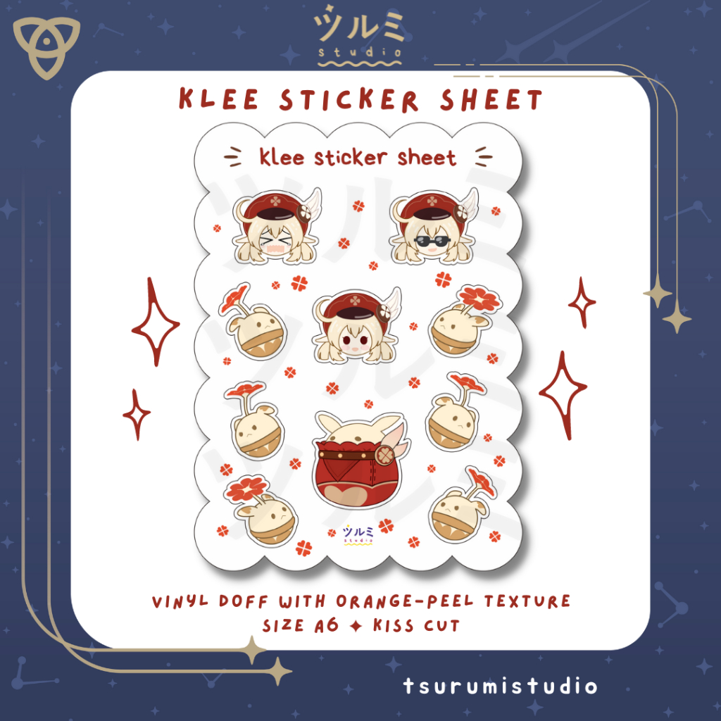 Genshin Impact Klee, Dodoco & Boom Boom Bakudan Sticker Sheet by ...