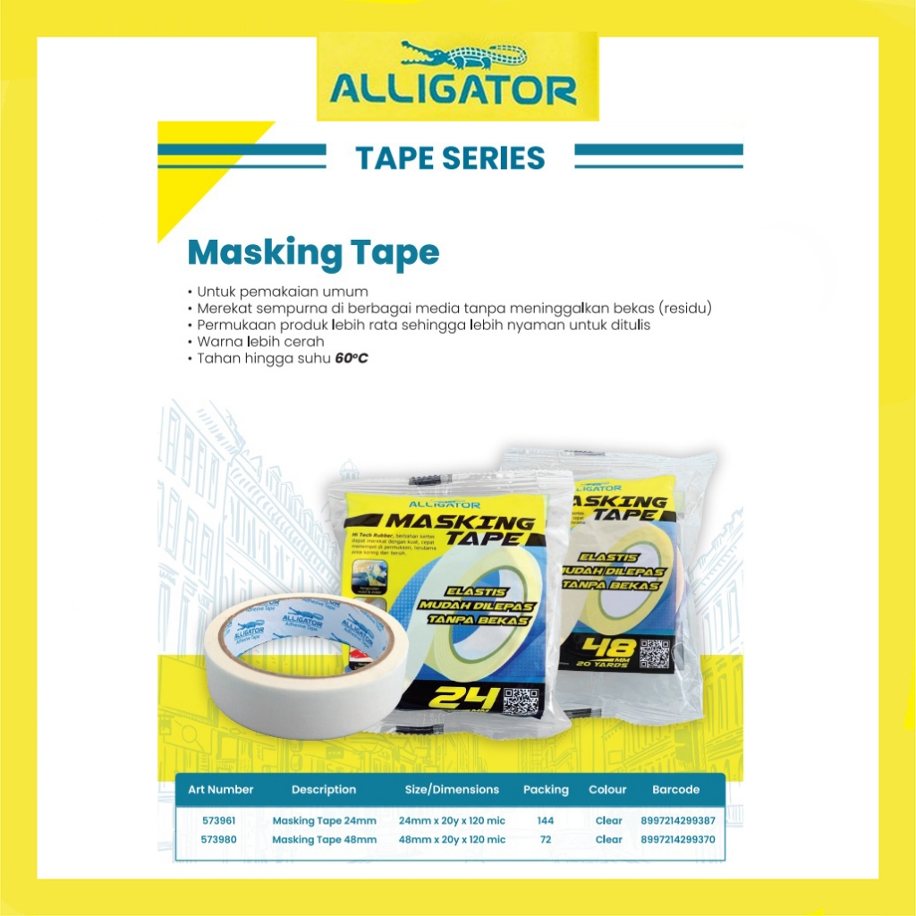 Alligator MaskingTape/Size 24mm And 48mm/paper Duct Tape | Shopee Malaysia