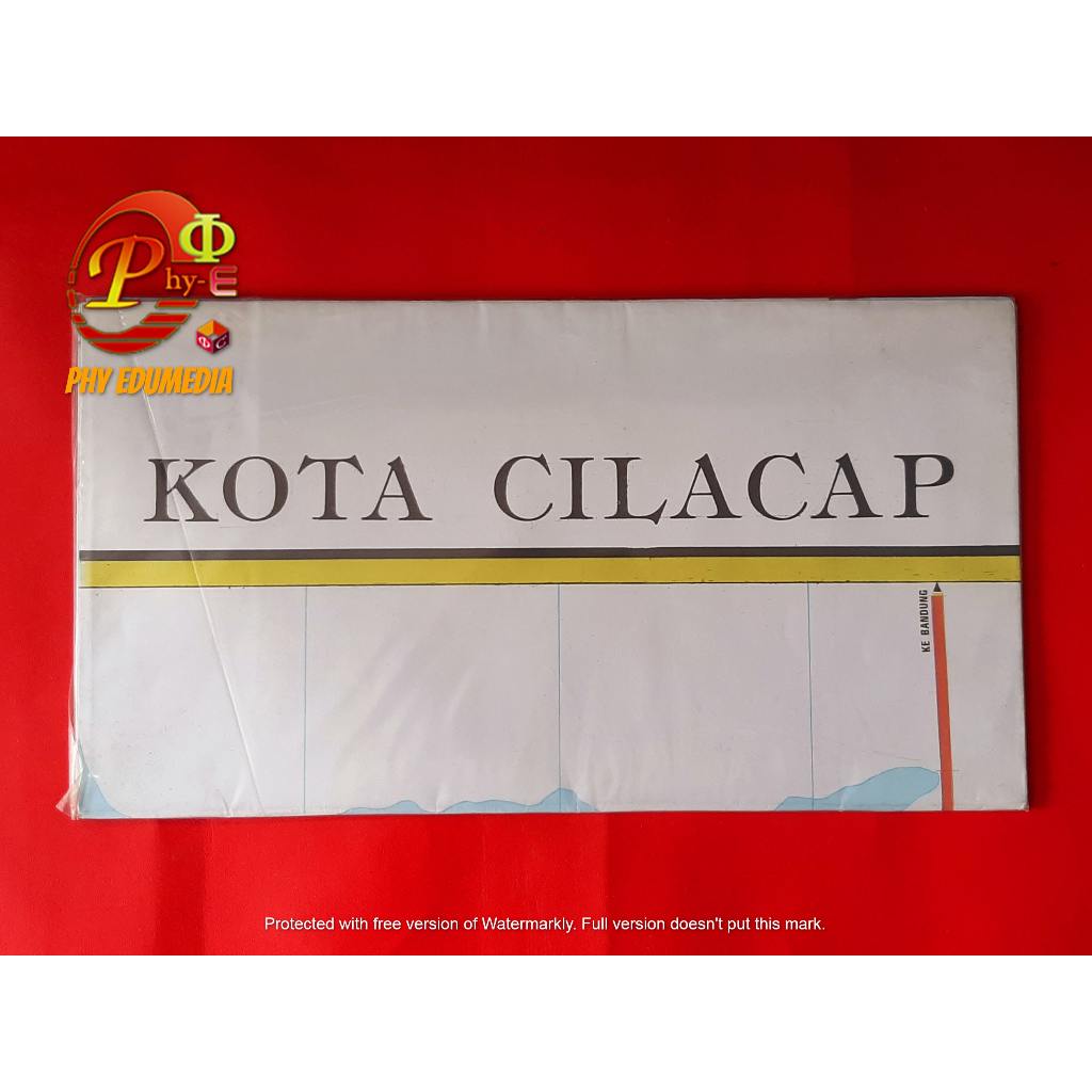 Cilacap Regency Folding Map / Cilacap Foldable Regency Map | Shopee ...