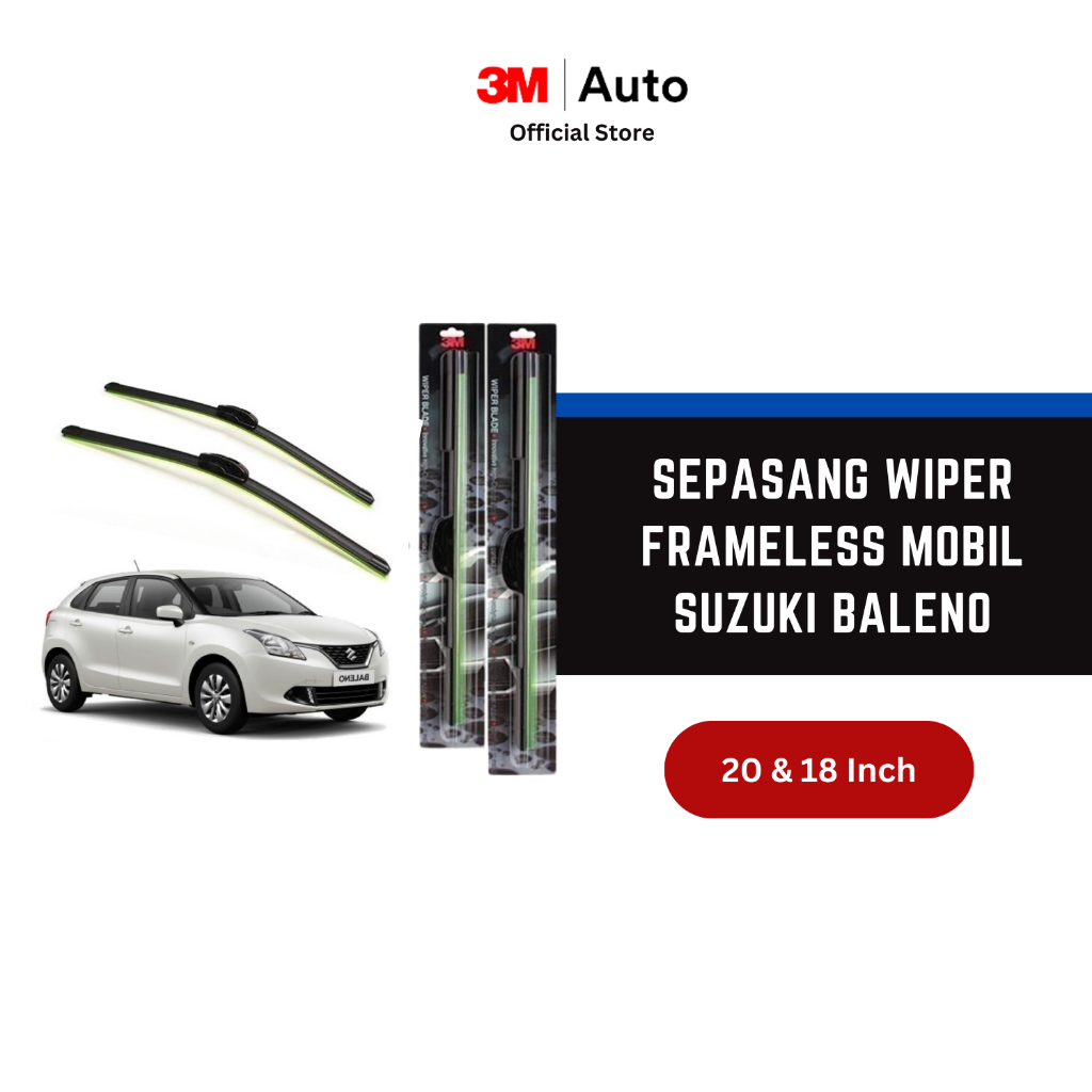 3m Suzuki Baleno Car Frameless Wiper - 20 And 18 inch | Shopee Malaysia
