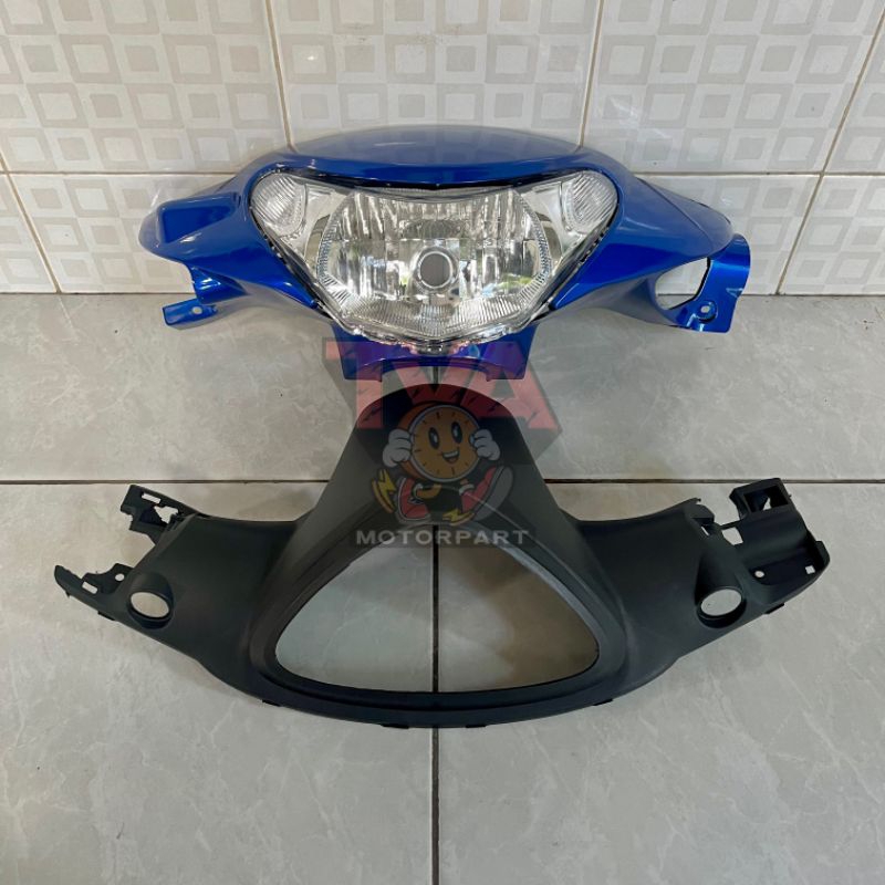 Yamaha MIO NEW SMILE Blue Front And Back Head Shell PLUS Reflector ...