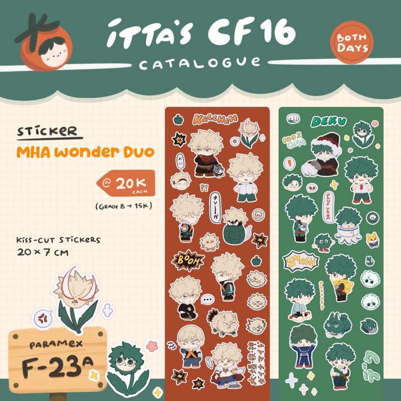 Mha Kisscut Sticker Wonder Duo Bakugo Deku | Shopee Malaysia