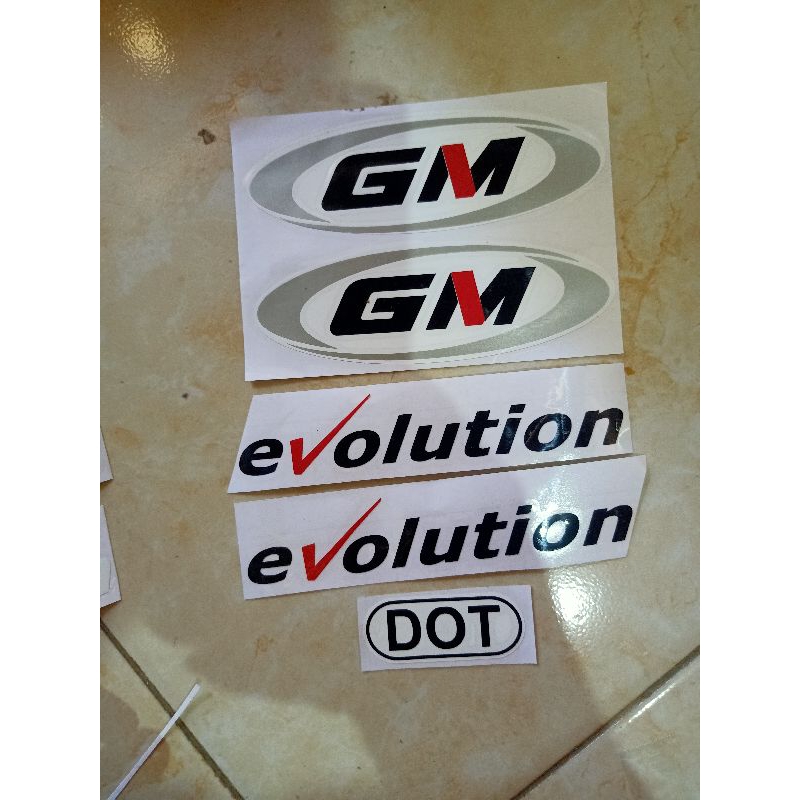 Gm evolution helmet sticker set model cutting | Shopee Malaysia