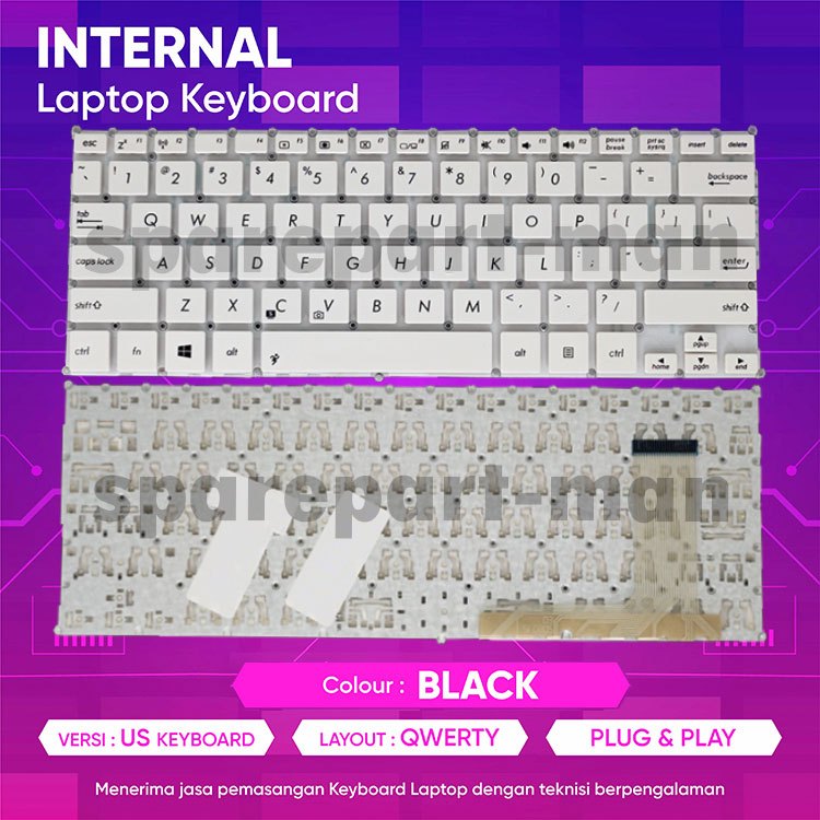 Asus E202 E202M E202MA E202S E202SA TP201SA White Laptop Keyboard ...