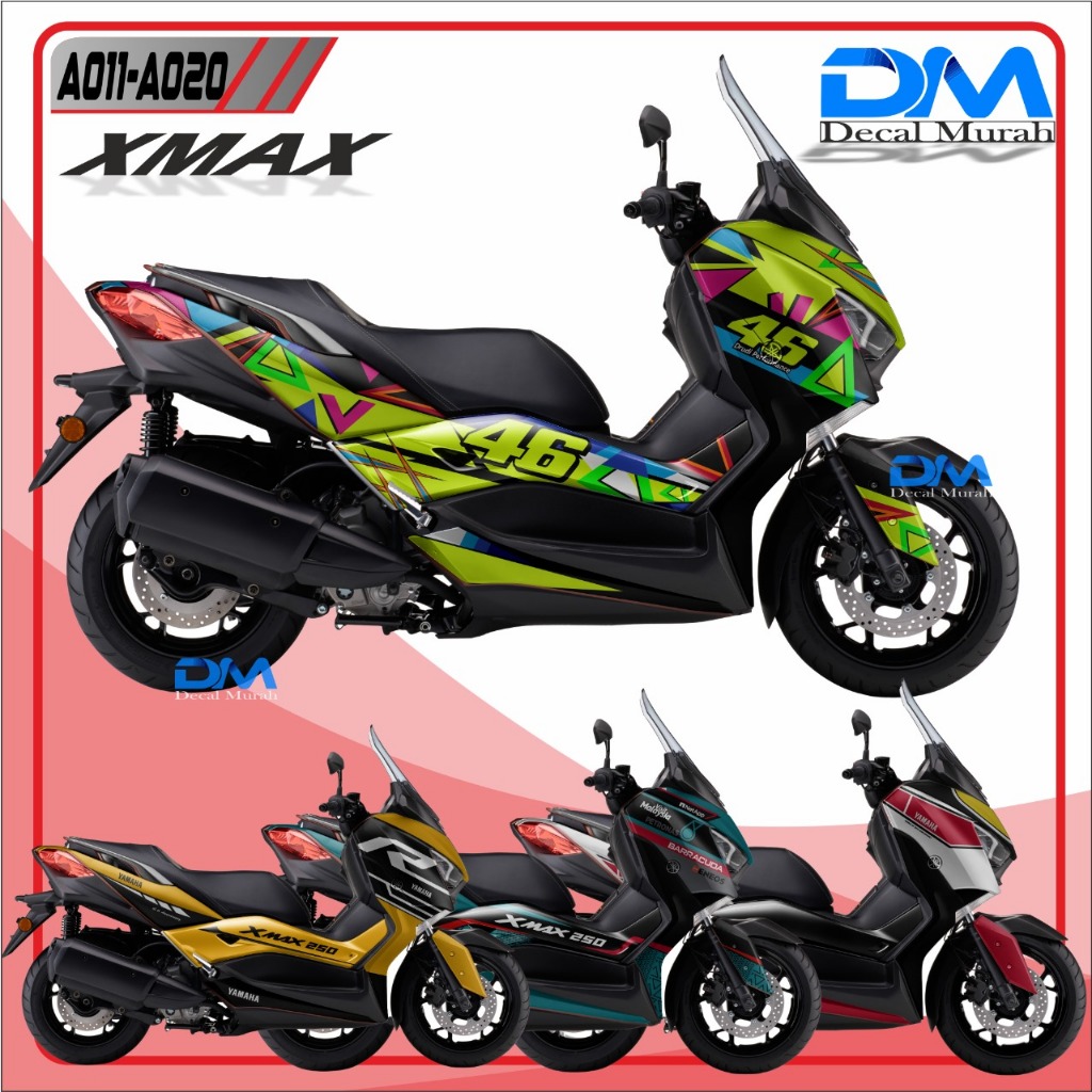 Decal Motorcycle XMAX FULL BODY NEW DESIGN A011-A020 | Shopee Malaysia