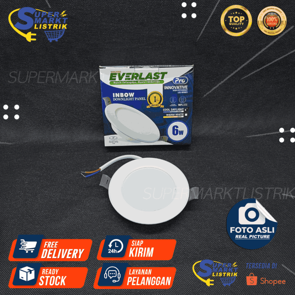 Everlast Pro 6W Cool Daylight LED PANEL Light | Shopee Malaysia